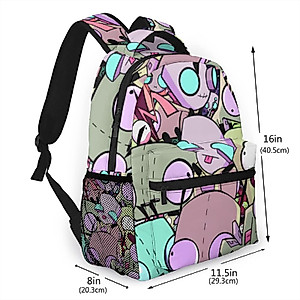 DHCUTE Casual Backpack Planet Irk_Zim Gir Unisex High Capacity Students Schoolbag Travel Fashion Shoulders Bag