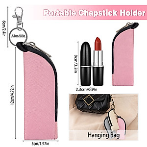 GOCOHHI Chapstick Holder, 6 Pcs Lip Balm Sleeve Pouch, Portable Lipstick Holder Bag, Clip-on Makeup Travel Accessories, Great Gift for Women
