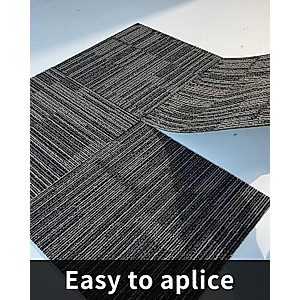 Rehert 12Tiles/32 sq Ft-Carpet Squares, Commercial Carpet Tiles, 0.27" Pile Height, Tiles Carpet, PVC Backing Non-Slip, 20" x 20" Berber (Loop Pile)