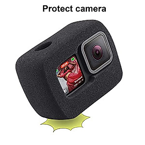 HSU Windslayer Cover for GoPro Hero 11/10/ 9 Black, Windslayer Cover Housing Frame Case, Video Noise Reduction Accessory (2 Pack)