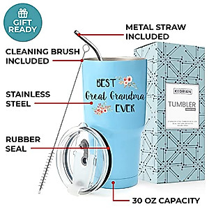 Great Grandma Tumbler 30oz, Best Great Grandma Mugs Coffee, Great Grandma Birthday Gifts For Great Grandma From Grandkids, Mothers Day Gifts For Great Grandma Gifts For Great Grandmother Gifts