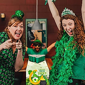 Funux St Patricks Day Table Runner 72 Inches Long, St Patrick's Day Decorations Spring Gnome Kitchen Dining Table Decoration for Indoor Outdoor St Patricks Day Home Decor