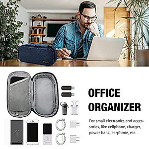 Pencil Case Pencil Bags with Zipper Pencil Pouch Pen Case Black Pen Box for Boys Girls Stationary Organizer for College Office Travel By Gloppie