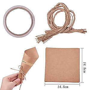 Wedding Confetti Cones, Hsxxf 50PCS Wedding Confetti Holder Stand Box Tray Laser Cut Hollow Confetti Cones Candy Gift Boxes with Hemp Ropes for Wedding Party Decoration