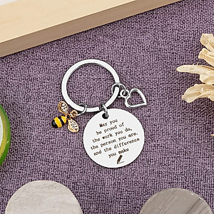 BOMEON Teacher Keychain Gifts For Christmas,Birthday, Appreciation, Thanksgiving , Women, Coworkers