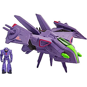 Mattel Lightyear Toys Hyperspeed Series Zurg Fighter Ship 9.25 Inches Long Authentic Detail, with Zurg Figure 2.25 Inches Tall, Fan Gift Ages 4 Years & Up
