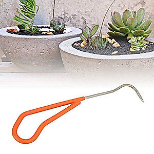 GOTOTOP Bonsai Hook Sturdy Manganese Metal Gardening Hook Handle Bonsai Root Hook with Comfortable Handle for Loosing Soil