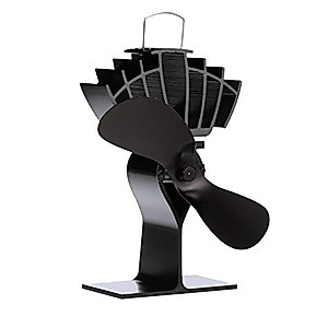 Ecofan® UltrAir, Classic Styled, Heat Powered Wood Stove Fan, 125 CFM, 810CAXBX, Mid-Sized, 7.9" Blade, Black