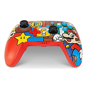 PowerA Enhanced Wireless Nintendo Switch Controller - Mario Pop, Rechargeable Switch Pro Controller, Immersive Motion Control and Advanced Gaming Buttons, Officially Licensed by Nintendo