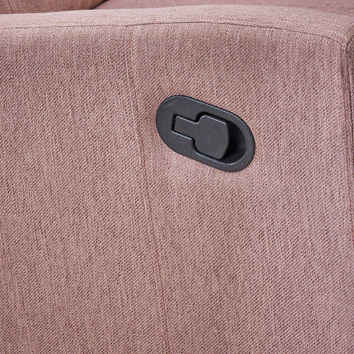 Great Deal Furniture Ishtar Contemporary Glider Swivel Push Back Nursery Recliner - Light Blush and Black Finish