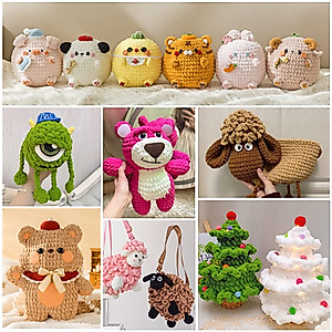 2 Balls Soft Chenille Yarn Velvet Yarn for Crocheting,Fluffy Yarn for Knitting and Crochet DIY Craft,Blanket Yarn for Hat Scarf Blanket Slippers