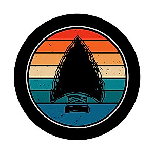 Arrowhead Hunting, Funny Arrowhead Collector Retro Vintage PopSockets Swappable PopGrip