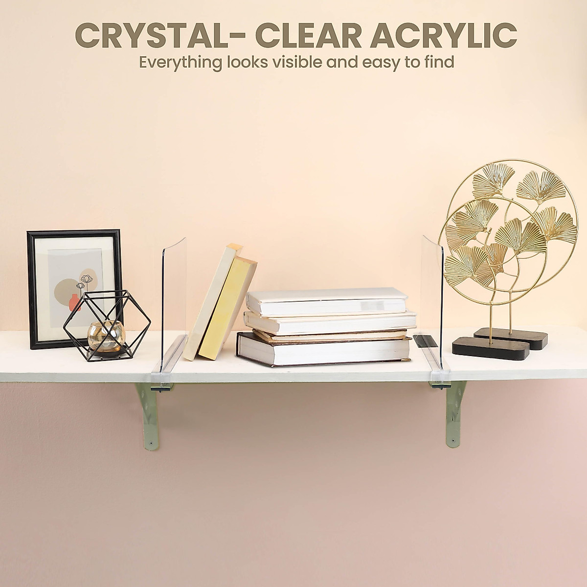 Utopia Home 8 Pack Acrylic Shelf Dividers for Closet Organizers and Storage - Closet Shelf Organizer for Clothes Storage and Organization - Clear Closet Dividers for Clothes, Purse, Handbags