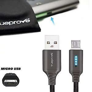 TrueProve™ 10FT Barnes & Noble Nook Color Compatible LED Lit Charging Sync Data Cable Smart LED (Cable Will not Display Charging on Tablet Screen)