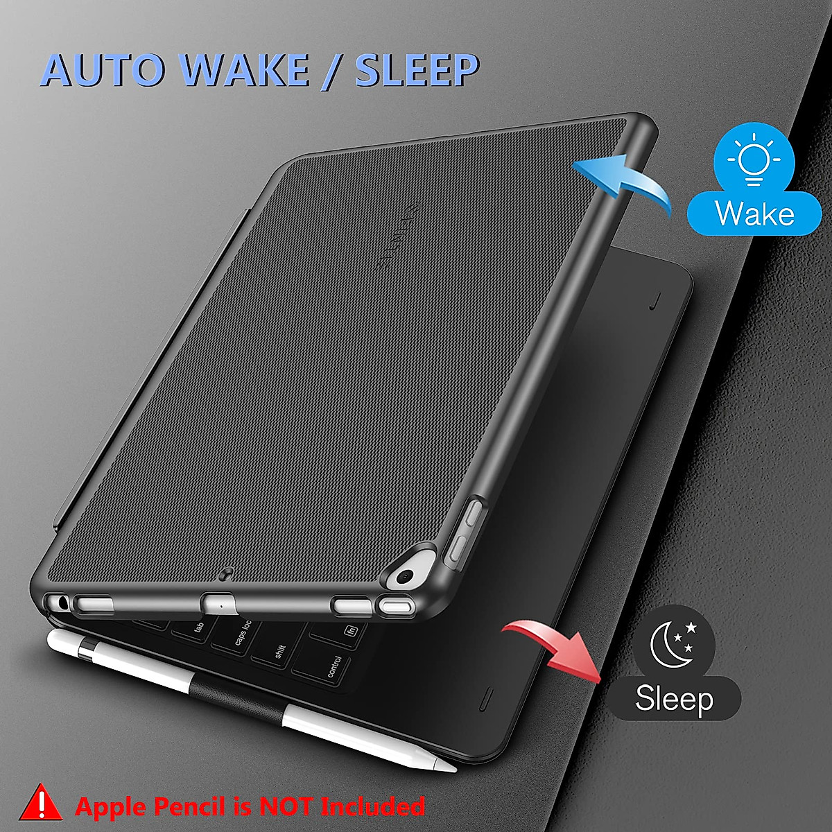 FINTIE Keyboard Case for iPad 10.2 inch 9th / 8th / 7th Generation (2021/2020 / 2019), 7 Color Backlit Wireless Bluetooth Keyboard, Magnetically Detachable Cover, Auto Sleep Wake, Black