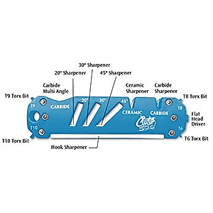 Camillus Cuda Knife; Shear; and Hook, Blue, (18097)
