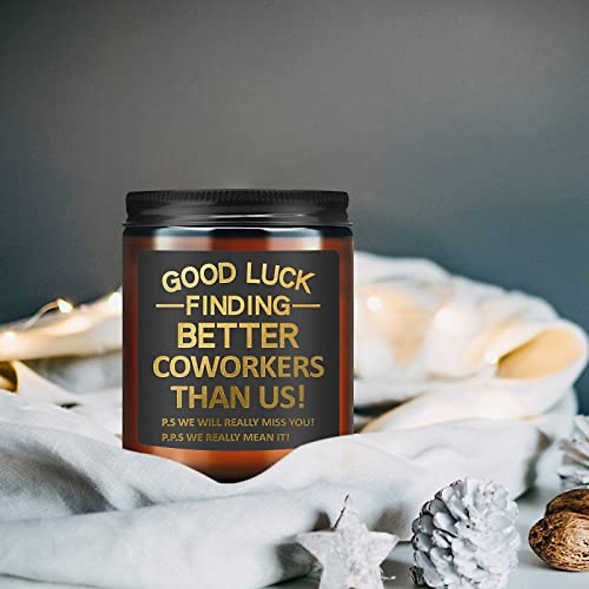 Volufia Going Away Gift for Coworker - Coworker Leaving Gifts for Women - Goodbye, Farewell, New Job Promotion, Good Luck Gift for Colleagues, Boss, Women, Men, Friends - Lavender Scented Candles