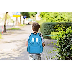 ZOSENY Kids Backpack for Boys Girls,Cute Travel Girls Backpack(17-inch), Light Blue Laptop Backpacks for Women Men.