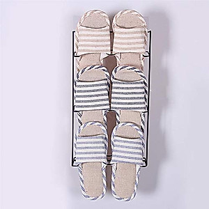 MFCHY Multi-Layer Shoes Rack Wall Mount Slippers Hanging Shelf Slipper Storage Organizer Stand Holder Space Saving