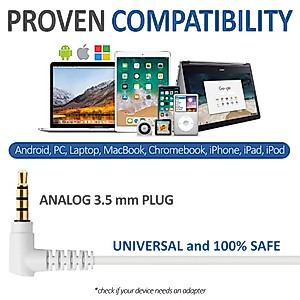 LUDOS FEROX Wired Earbuds in-Ear Headphones, 5 Year Warranty, Earphones with Microphone, Noise Isolation Corded for 3.5mm Jack Ear Buds for iPhone, Samsung, Computer, Laptop, Kids, School Students