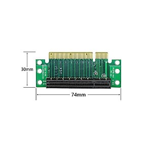 SinLoon PCI- Express 8X Riser Card 90-Degree Adapter Card PCI-E 8X Extender Extension Card for 1U, Small Computer and Server Case(PCIE 8X)