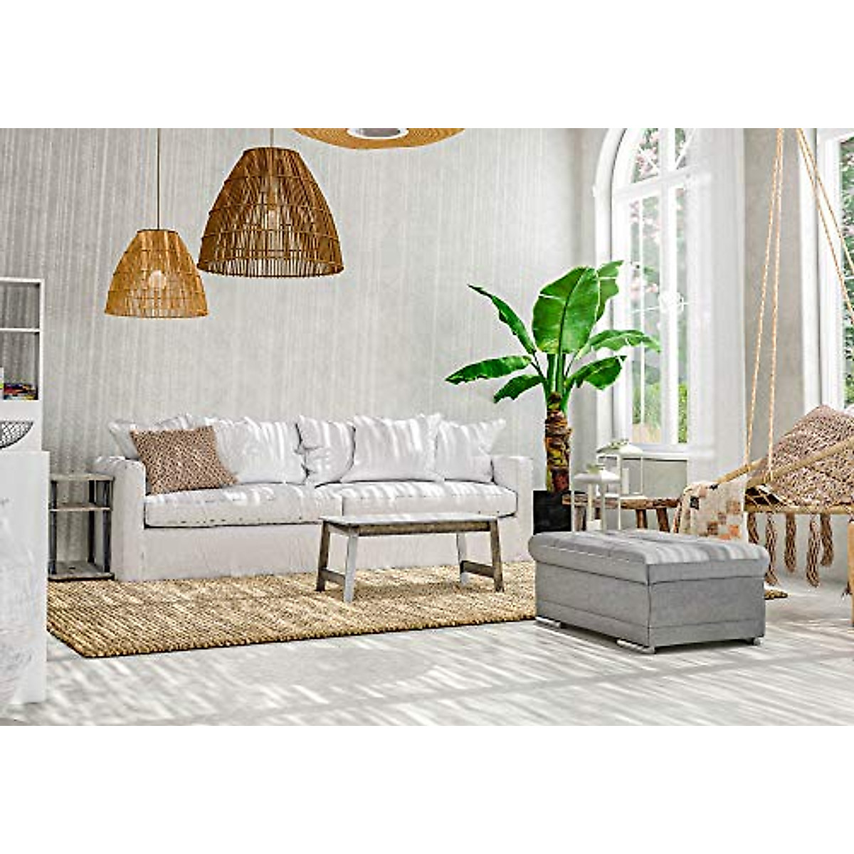 Furinno Beginning Coffee Table, French Oak Grey , 19.45D x 35.59W x 15.63H in