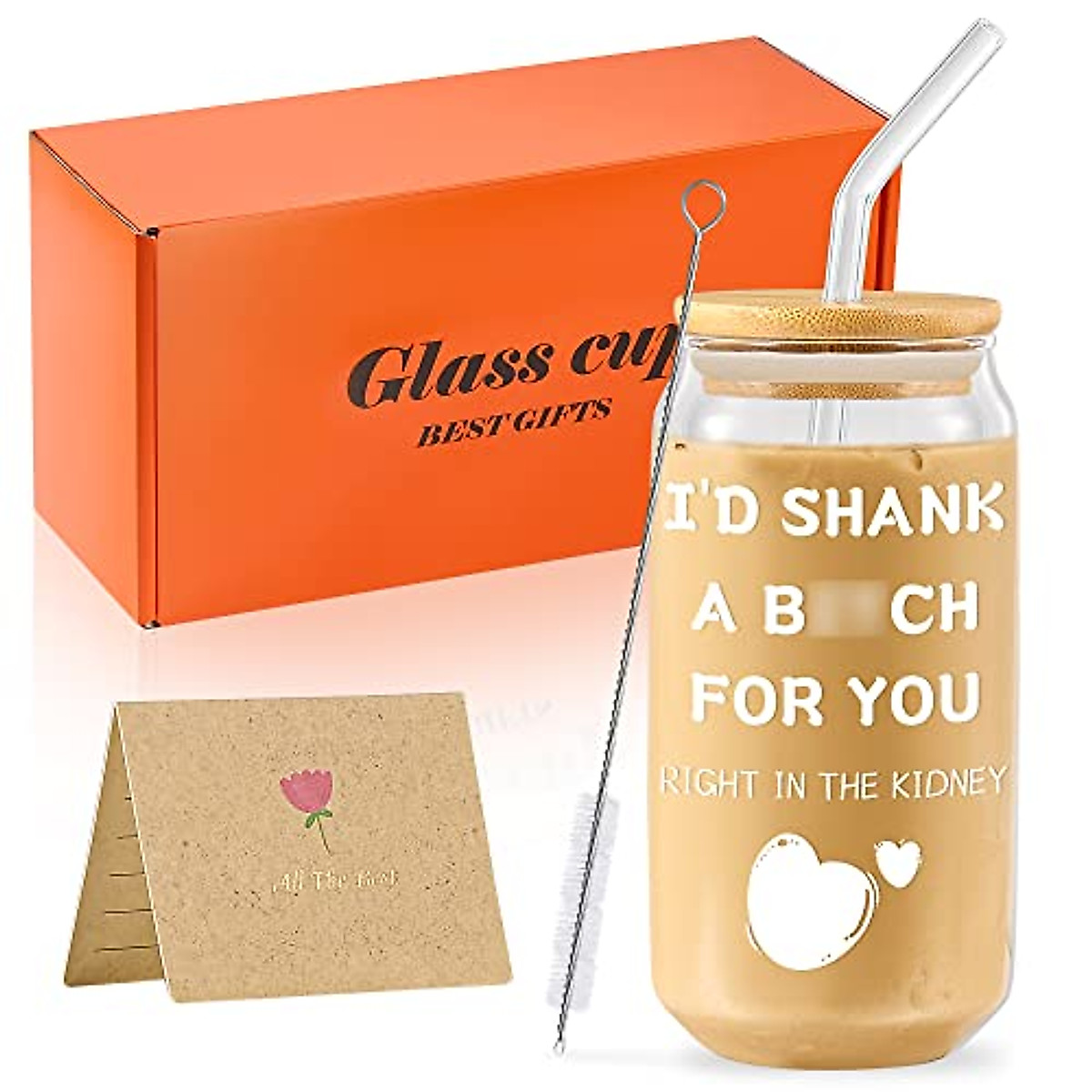 OUNNE Friendship Gifts for Women Friends - Birthday Gift for Sister，Gifts for Best Friends Women, Meaningful Gift For Female Friend, Birthday Gifts for Sister,16.9oz Creative Glass Cup
