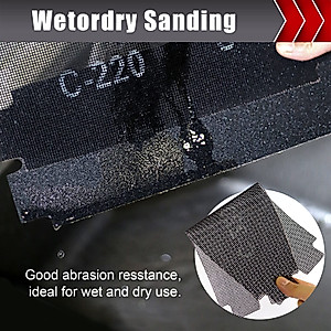 BOSHCRAFT 25 Pcs Sanding Screen Mesh Sheet, Drywall Sandpaper Assortment 80/100/150/180/220 Grit Wet or Dry Sandpaper for Wood Metal Automative Hand Sander Pole Sander 4-3/16" x 11"