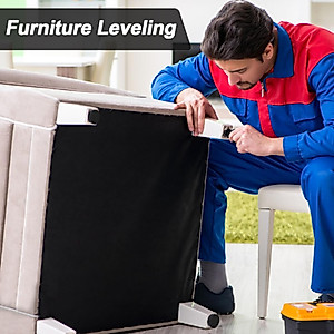 Sancagy 4 Pack Leveling Feet, 3/8-16 Threaded Furniture Legs, T-Nut Kit Adjustable Furniture Feet, Large Base Supports Adjustable Table Feet, Table/Chair/Cabinet/Sofa Adjustable Feet Levelers, Black