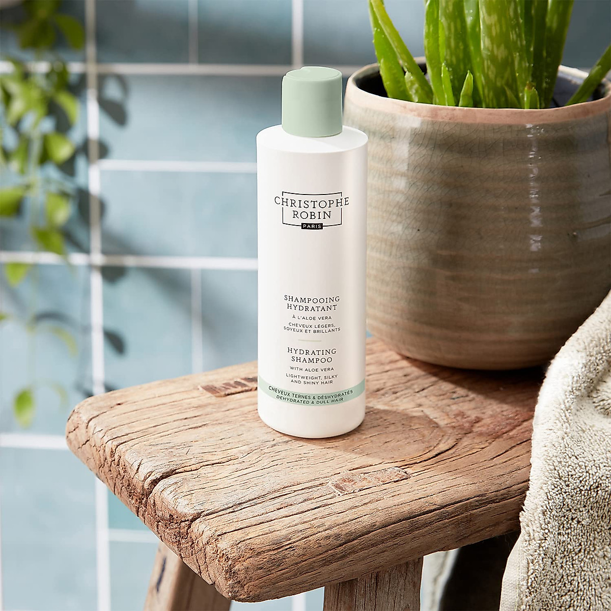 Christophe Robin Hydrating Shampoo With Aloe Vera - Lightweight Ultra-Hydrating - for Dry, Dull Hair 8.4 fl. oz