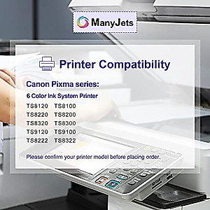 ManyJets PGI-280XXL CLI-281XXL Compatible Ink Cartridge Replacement for Canon 280 281 PGI-280 CLI-281 XXL Work with Canon PIXMA TS9520 TS9521C TR7520 TR8520 TS6320 TS702 TS9120 TS8120 TS8220 (12-Pack)