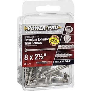 HILLMAN Fasteners 42508 Trim Screw (35 Pack), 8 x 2.5