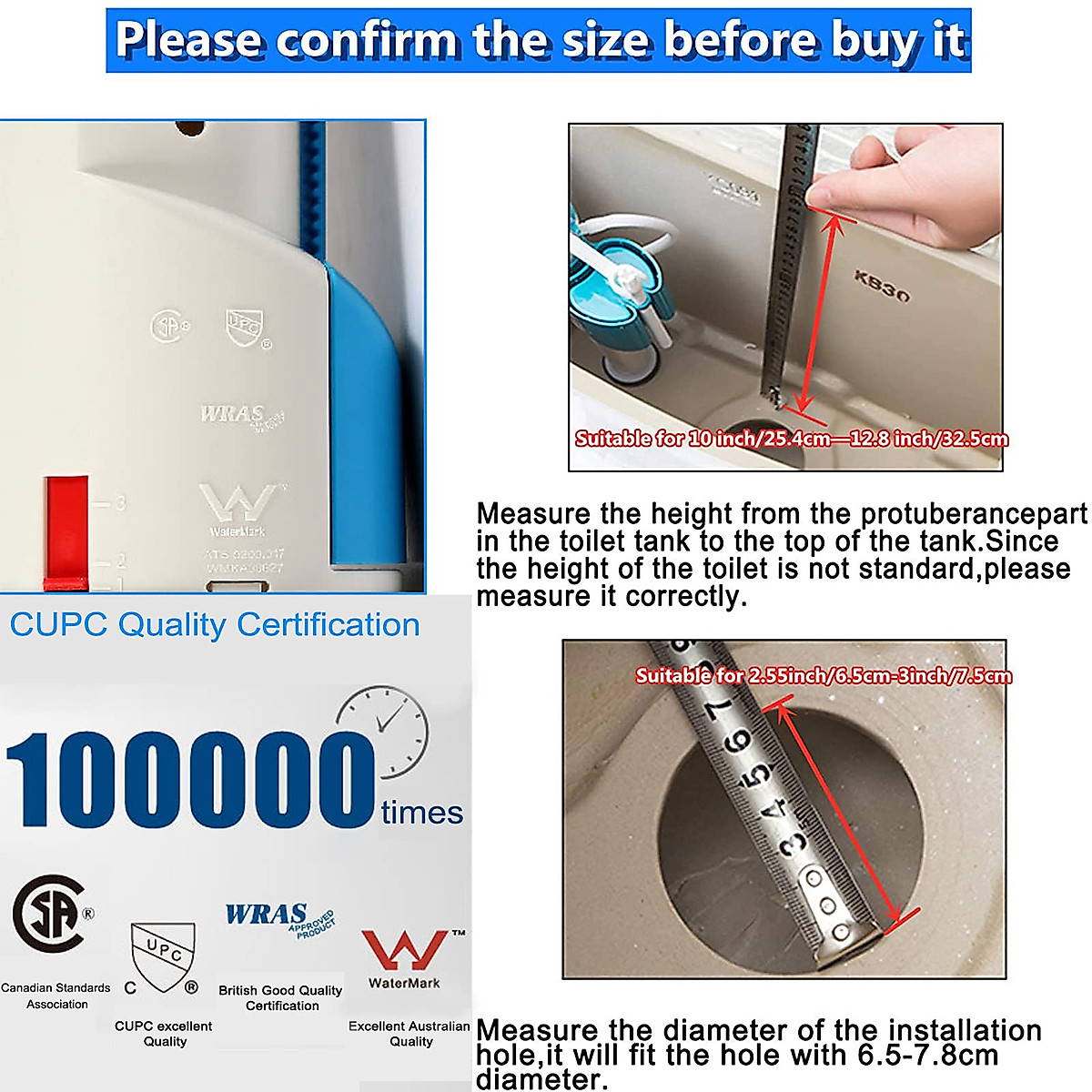 Toilet Flush Valves 2-Inch Replacement Valve Kit Assembly for One Piece Dual Flush Drain Valve Repair Compatible with TOTO THU338N