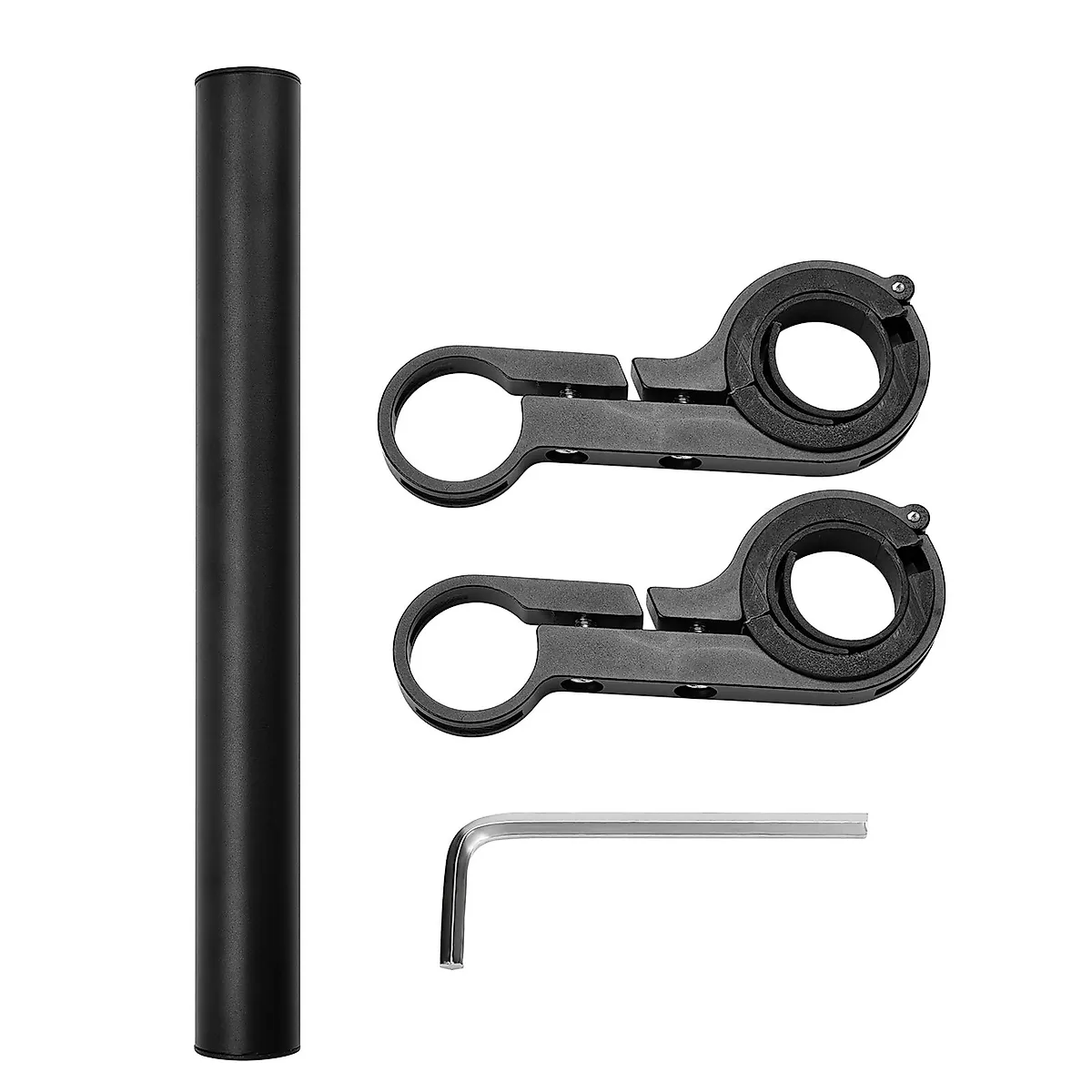 Yizhet Bike Handlebar Extender, Lightweight Durable Aluminum Alloy Double Bicycle Handlebar Extension Bracket for Holding Motorcycle E-Bike Lamp Speedometer GPS Phone Mount Holder (Aluminum Alloy)