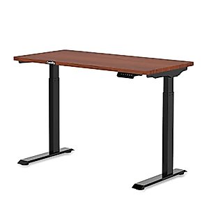 Comfty Home/Office Height Adjustable Table, 28.7” to 48.4”, Mahogany/Black