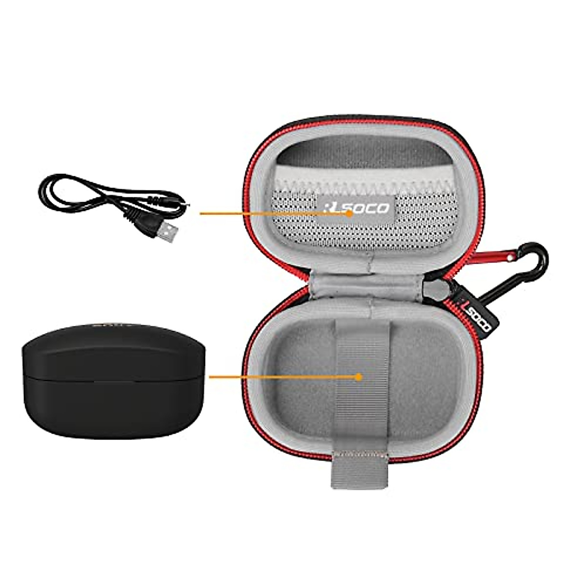 RLSOCO Case for Sony wf-1000xm4 Truly Wireless Earbud Headphones (Black)