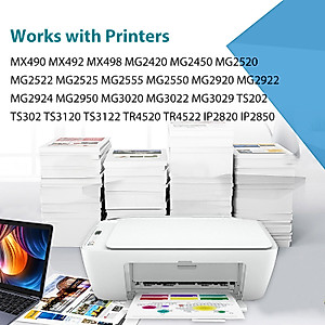 243XL Black Compatible Ink Cartridge Replacement for Canon 243 PG-243 XL PG243 245 245xl PG245 BK Work for MX490 MX492 MG2522 MG2922 TR4520 TR4522 TS3322 TS3122 TS202 Printer (Black, 2-Pack)