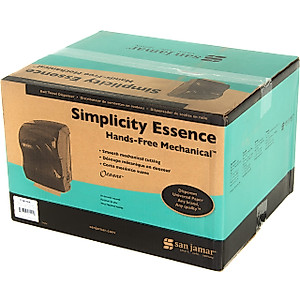 San Jamar Oceans Mechanical Towel Dispenser with Wall Mount for Public Restrooms, No Batteries Required, Translucent Black Impact-Resistant lastic