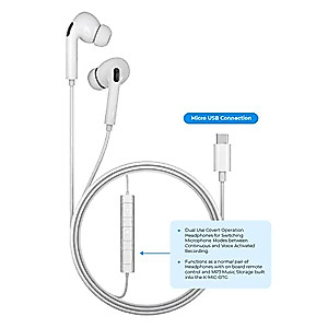 K-MIC-OTG Voice Activated Digital Audio Recorder 688 Hours of Recording Long Battry Life Power Bank - Play Back on Recorder, Computers, Phones, & Tablets