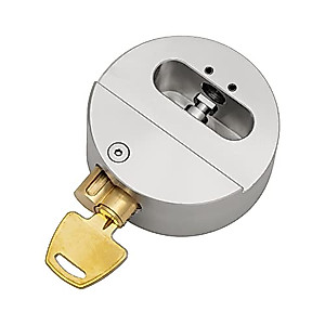 FIGODE® Stainless Steel Puck Lock, Heavy Duty & High Security Padlock, Military-Grade, Hidden Shackle Lock, 2-7/8 in. Wide, Trailer Door Lock Weatherproof, 1 Pack