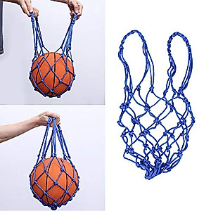 Garneck Mesh Storage Bag 3pcs Sports Net with Handle Nylon Drawstring Single Bag Volleyball Soccer Basketball Holder Carrier Football Pocket Organizer Pouch Pocket Organizer Pouch Mesh Ball Bag