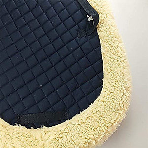 N/A Equestrian Supplies Outdoor Sports Replacement Part Riding Equipment Horse Saddle Pad Performance 65x60cm Fluff Fabric Jumping