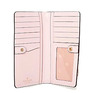 Kate Spade Staci Twinkle Printed Large Slim Bifold Wallet in Pink Multi