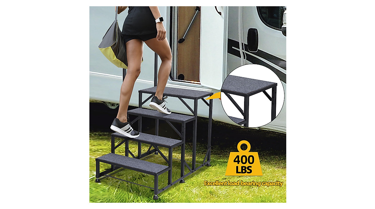 Toriexon RV Stairs Handrails with Step Cover - Safe Outdoor Steps