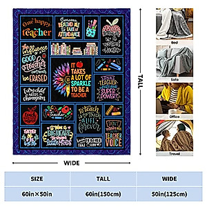 Teacher Gifts, Teacher Gifts for Women, Teacher Appreciation Gifts Blankets 60"x50", Teacher Christmas Valentine Gift, Mentor Gift Ideas, Best Teacher Gifts for Teacher on Birthday Teachers' Day