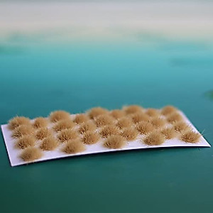 35 Pcs Static Grass Tuft Model Grass Tufts Railway Artificial Grass and 32 Pcs Bushy Tuft Flower Cluster Vegetation Groups for DIY Architecture Building Model Train Landscape Railroad Scenery (Set C)