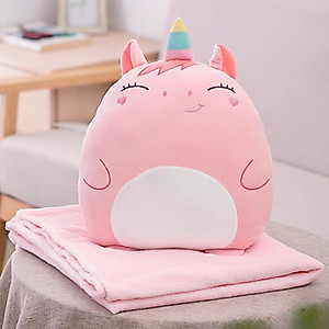 Stuffed Animals Plush Toy 16inch Pink Cute Stuffed Animals for Girls Cartoon Kid's Plush Toy Pillows Soft Lumbar Back Cushion Valentines Day Birthday Gifts for Kids Children