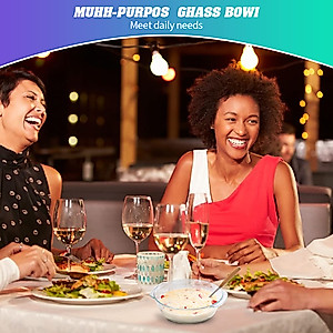 Glass Soup Bowl with Handles Lid Glass Cereal Bowls Clear Oatmeal Bowl Small Glass Bowl for Breakfast Cooking,Small Casserole Dish Round Baking Dish with Lid, Microwave, Dishwasher, Oven, Stove Safe