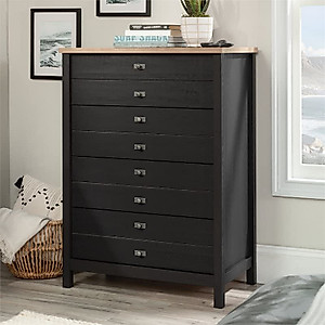 Sauder Cottage Road 4-Drawer Chest/Dresser in Raven Oak, Raven Oak Finish