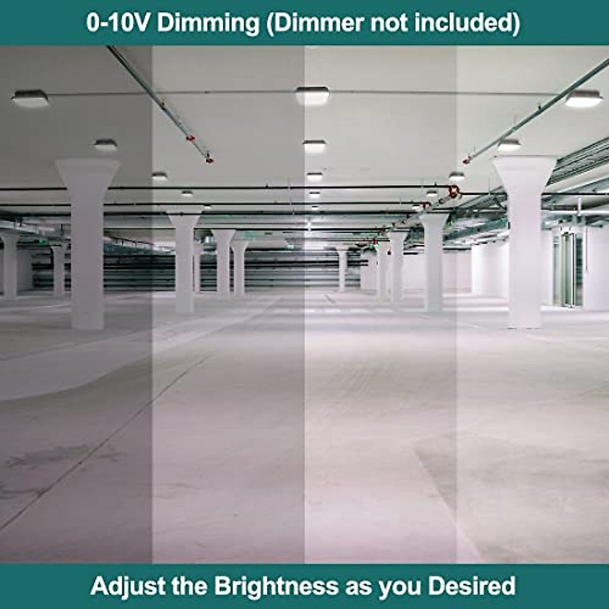 kadision 90W LED Canopy Light for Gas Station Light, 9900lm 0-10V Dimmable 5000K Cold White 100-277V IP65 Waterproof, 9.6"x9.6" Square Canopy Light Fixture, ETL Listed